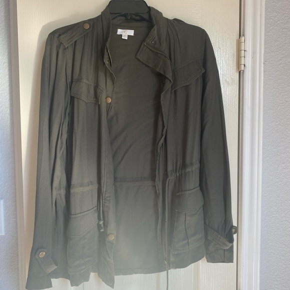 Charming Charlie | Jackets & Coats | Army Green Light Jacket | Poshmark